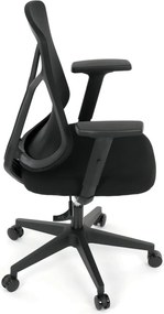 Kancelářská židle KA-S2173 BK, synchronní mechanismus, černá síťovina (67 x 60) cm