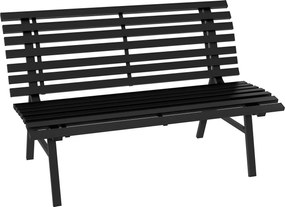 Outsunny Hliníková Zahradní Lavice pro 2 Osoby, Odolná Proti Počasí, UV-odolný Zahradní Nábytek s Designem Žaluzií, Parková Lavice s Nosností 240kg, B