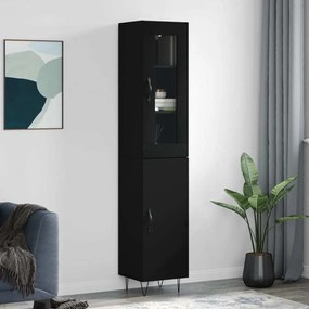 vidaXL Skříň highboard 34,5 x 34 x 180 cm kompozitní dřevo [3199202] Barva: Černá