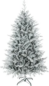 HOMCOM umělý vánoční stromek 180 cm umělý borový stromek se sněhem, 1976 špiček pro interiér