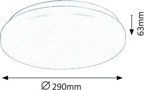 Rabalux Bílé stropní LED svítidlo Rob kulaté 290mm 20W 3338