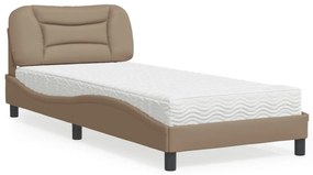 Postel s matrací Hvar cappuccino 90 x 200 cm umělá kůže 3208700