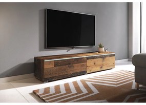 TV stolek Dlone 140, Barva: wotan / černý lesk, Osvětlení: bez osvětlení