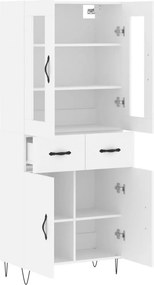 Skříň highboard bílá 69,5 x 34 x 180 cm kompozitní dřevo 3198561