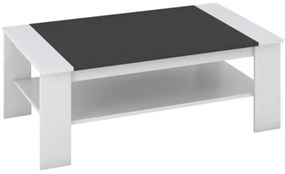 Konferenční stolek, bílá / černá, Tempo Kondela BAKER