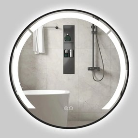 Costway 60 cm kulaté koupelnové zrcadlo s LED světlem