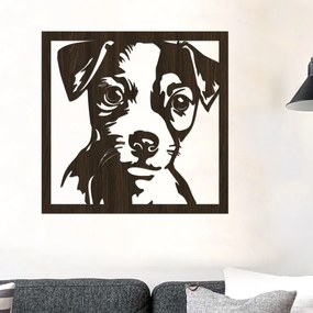 dřevo života Dřevěná dekorace psa Jack Russell teriér Zvolte rozměr (cm): 40x40, Zvolte barvu dekoru: Wenge
