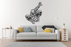 Lepy.cz Samolepka na zeď Spiderman ve skoku Velikost (šířka x výška): 55x71cm, Barevná varianta: Jemná růžová