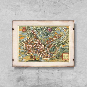 Dekorativní plakát Stará mapa Lucemburku