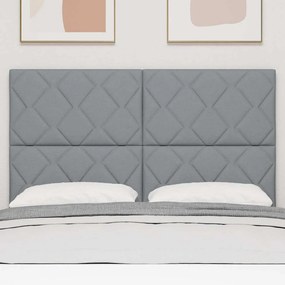 Čelo postele Světle šedá 144 cm textil 3337912