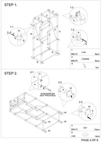 Černá kovová knihovna Mauro Ferretti Manhattan, výška 190 cm