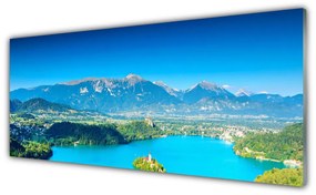 Plexisklo-obraz Hora Jezero Krajina 125x50 cm