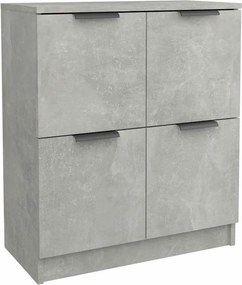 Příborníky 2 ks betonově šedé 60 x 30 x 70 cm kompozitní dřevo 3115807