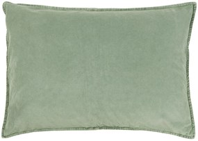 IB Laursen Zelený sametový povlak na polštář MISTY JADE 72x52 cm