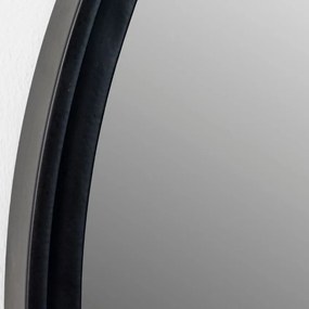 OnaDnes -20% White Label Černé kulaté závěsné zrcadlo WLL Matz 60 cm