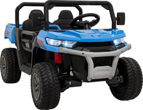 Ramiz Dětské auto Pick-Up Speed 900 modré + pohon 4x4 + pohyblivá korba + zavazadlový prostor + dálkové ovládání + lopatka + LED a zvuky