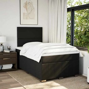Box spring postel s matrací černá 120x200 cm textil 3293930
