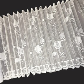 Vitrážová žakárová záclona 7463 - výška 90 cm , metráž