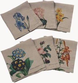 Sada lněných ubrousků Garden Flowers, 6 dílů