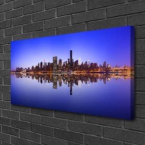 Obraz na plátně Město Voda Domy 120x60 cm