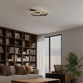 Stropní LED svítidlo Rowena, 2x LED 14w, 4000k, b/imitace dřeva