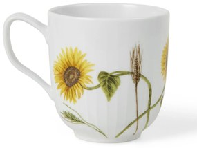 KÄHLER Porcelánový hrnek Hammershøi Summer Sunflower, žlutá barva, porcelán