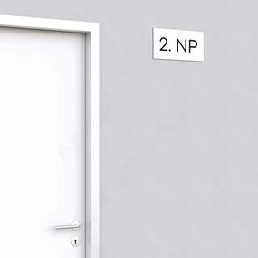 ACCEPT Označení podlaží "2. NP" - stříbrná tabulka - černý popis