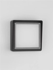NV 9492550 Venkovní nástěnné svítidlo CAPE antracitový hliník matný akryl a čiré sklo LED 10W 3000K 220-240V 112st. IP65 - NOVA LUCE