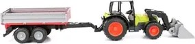 Bruder 2112 Traktor Claas Nectis 267 F s předním nakladačem a přívěsem