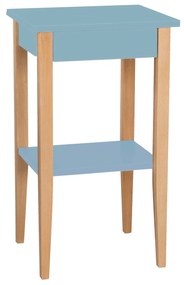 Noční stolek Taloumne, 40x35x70 cm, jemně modrá/přírodní