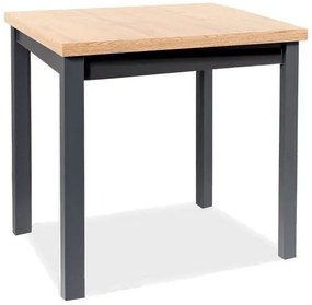 Jídelní stůl Adam 90 cm dub artisan/černý