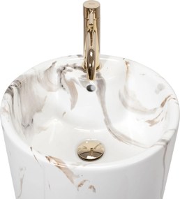 Rea Blanka volně stojící umyvadlo, 84 x 40 cm, Marble imitace kamene, REA-U8704