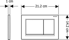 Geberit 115.080.KM.1 - Splachovací tlačítko Omega30 21,2x14,2 cm černá/l. chrom