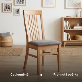 Stima Židle TAKUNA (buk) čalouněná dub wotan VELVET černá 63
