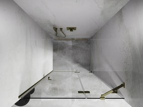 Mexen, Mexen Lunar pravé otočné sprchové dveře 105 cm, transparentní, zlaté - 834-105-000-50-00-P