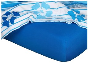 DADKA Jersey prostěradlo královská modř Rozměr 90x220x20