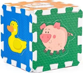 PLASTICA Pěnové puzzle Zvířátka / 6 ks / 40,5 x 27 cm