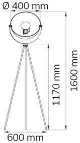 Wofi 3019.01.10.7000 - Stojací lampa MONA 1xE27/40W/230V