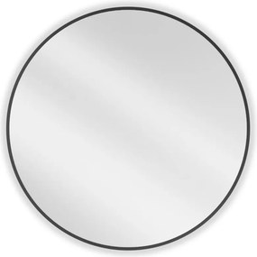 Mexen Loft, kulaté koupelnové zrcadlo 85 cm, barva rámu černá matná, 9850-085-085-000-70