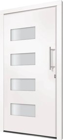 Vchodové dveře hliník a PVC bílé 110 x 210 cm 3056820