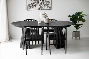 House Nordic Jídelní set stolu OSAKA a 4 židlí AGUSTIN černý 7771004-S