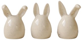 DBKD Velikonoční dekorace Triplets Vanilla – set 3 ks, krémová barva, keramika