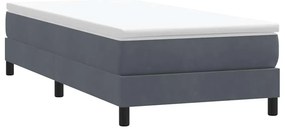 Postel Box Spring bez matrace tmavě šedá 90x210 cm samet 3315808