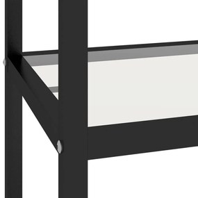 Petromila Policový regál černý a průhledný 100 x 36 x 168 cm tvrzené sklo