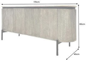 Massive home | Komoda  ADLON 170cm mramorová deska mango