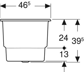 Geberit Bambini Kojenecká sedací vana 75,5 x 46,5 cm, bílá 407730016