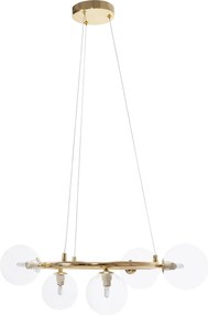 Toolight Toolight, stropní svítidlo skleněné koule 5xG9 APP1158-6CP, zlatá, OSW-04690