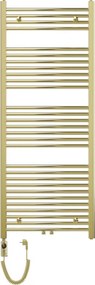 Mexen Ares, elektrické topné těleso 1500x600 mm + topná tyč 600 W, zlatá lesklá, W102-1500-600-2600-50