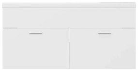 vidaXL Marketos Skříňka se zápustným umyvadlem bílá dřevotříska