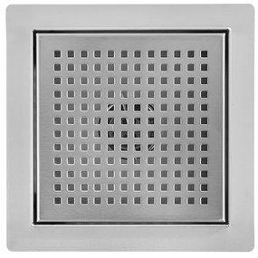 BPS-koupelny Čtvercový sprchový odtokový žlab DL08-QUBE-G3 HYD-3860 15x15 cm, satén